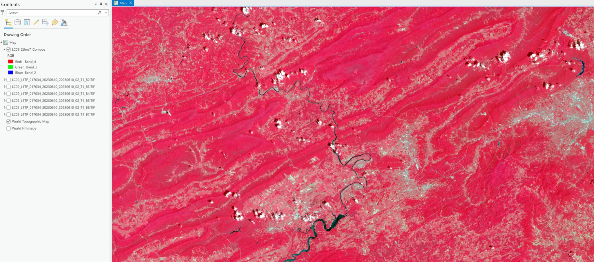 Chapter 16: Band Combinations for Landsat 9 Imagery – Remote Sensing with ArcGIS Pro (second ...